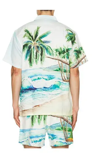 DUVIN DESIGN Postcard Button Up Shirt