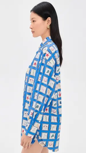 STYLEST X Lia Burke Libaire Quick-drying Button-down Beach Shirt