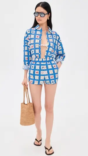 STYLEST X Lia Burke Libaire Quick-drying Button-down Beach Shirt