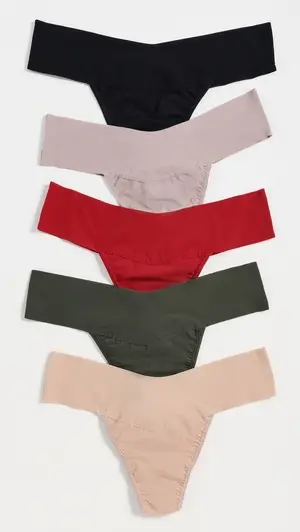 Hanky Panky Natural Rise Thong 5 Pack