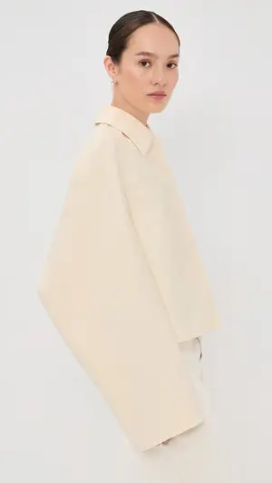 Another Tomorrow Short Mac Blouson Shirt