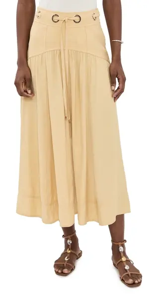 Ba&sh Donia Midi Skirt - Paille