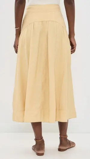 Ba&sh Donia Midi Skirt - Paille