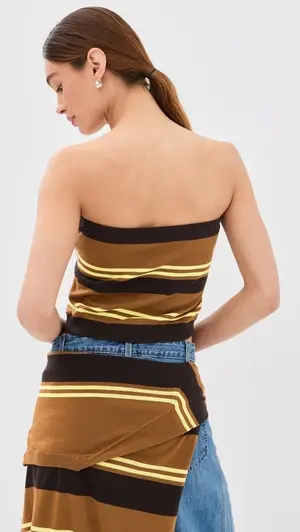 Tibi Striped Tube Top
