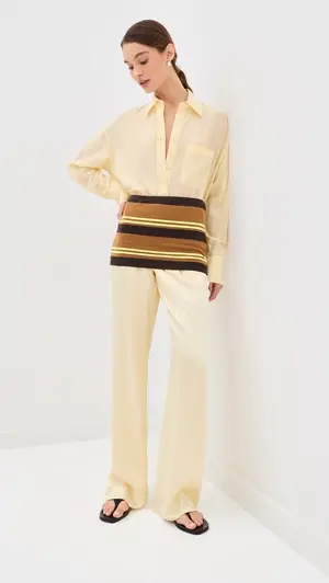 Tibi Striped Tube Top