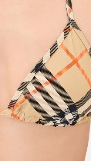 Burberry Sadie Check Bikini Top - Sand