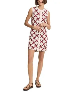 NOBODY'S CHILD Crochet Button Through Mini Dress - Open Misce