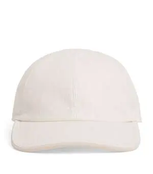Eleventy Linen-cotton Baseball Cap - White
