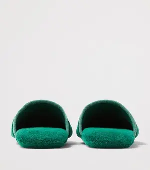 Versace Terry Cotton Medusa Slippers - Green