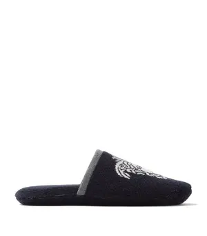 Versace Cotton Medusa Slippers - Blue