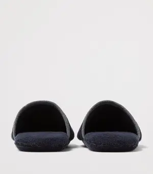 Versace Cotton Medusa Slippers - Blue