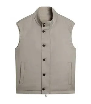 Dunhill Cashmere And Mulberry Silk Quilted Gilet