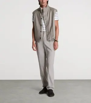 Dunhill Cashmere And Mulberry Silk Quilted Gilet