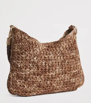 Eleventy Raffia Woven Shoulder Bag
