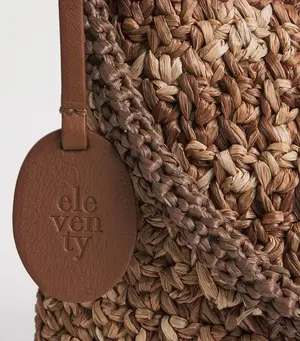 Eleventy Raffia Woven Shoulder Bag