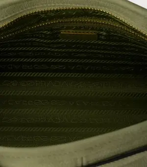 Prada Medium Nubuck Bonnie Shoulder Bag - Green