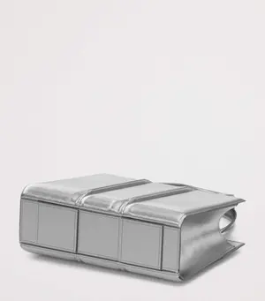 Max Mara Metallic Leather Whitney Bag - Silver