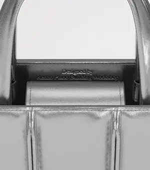 Max Mara Metallic Leather Whitney Bag - Silver