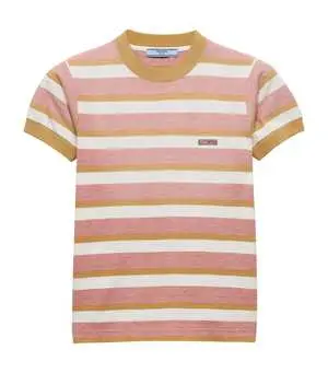 Prada Cotton Bayadere Stripe T-shirt
