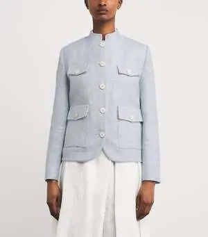 Eleventy Bouclé Tweed Jacket With Sequins