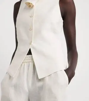 Eleventy Linen-blend Waistcoat