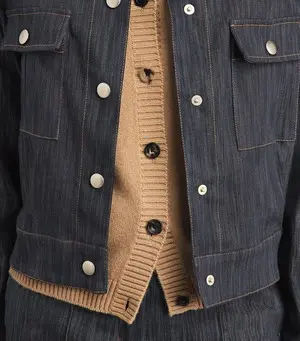 Eleventy Chambray Trucker Jacket