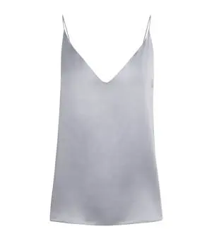 Eleventy Silk V-neck Cami Top