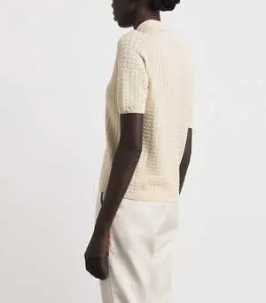 Eleventy Short-sleeve Wool Polo Shirt