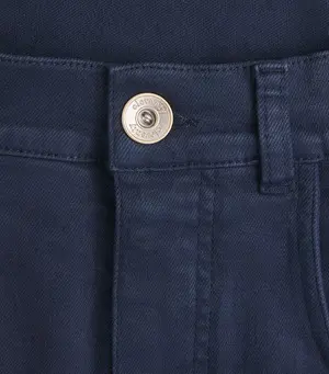 Eleventy Garment-dyed Stretch-denim Cropped Trousers