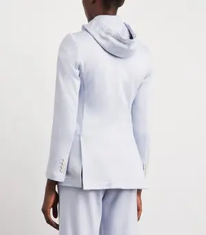 Eleventy Cotton-blend Hooded Blazer