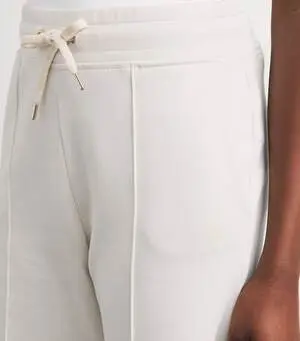 Eleventy Cotton-blend Sweatpants With Piping Detail