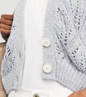 Eleventy Openwork Knit Cardigan