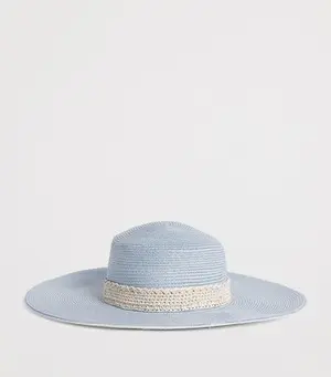 Eleventy Hemp Sun Hat With Sequined Band