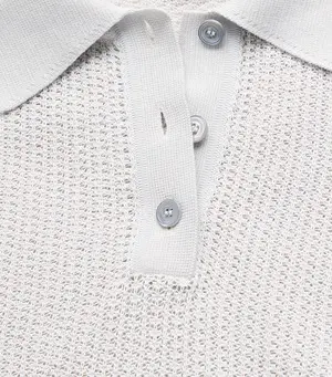 Eleventy Cotton Knitted Sleeveless Polo Shirt