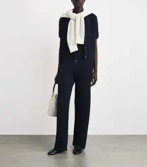 Eleventy Wool Knitted Trousers - Blue