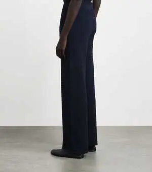 Eleventy Wool Knitted Trousers - Blue