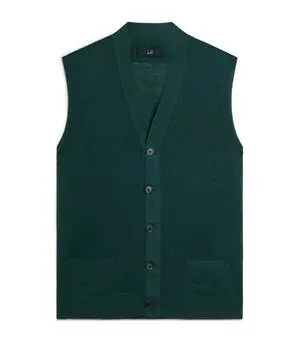 Dunhill Linen-cashmere V-neck Sweater Vest