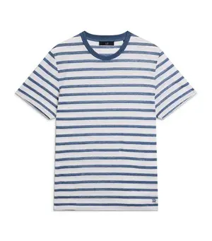 Dunhill Linen-cotton Stripe T-shirt