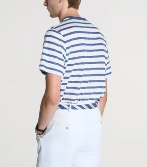 Dunhill Linen-cotton Stripe T-shirt