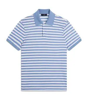 Dunhill Mulberry Silk-cotton Polo Shirt - Blue