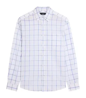 Dunhill Cotton-linen Check Shirt