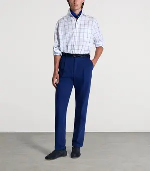 Dunhill Cotton-linen Check Shirt
