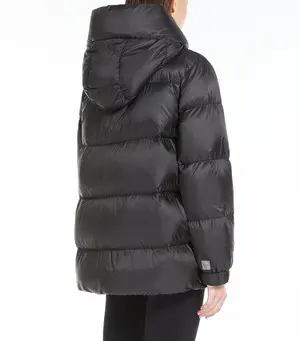 Max Mara Quilted Puffer Jacket With Hood - Navy
