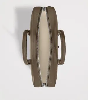 Montblanc Grained Leather Document Case With Top Handles And Detachable Strap