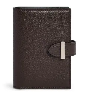 Dunhill Small Leather Alfred Business Card Case - Brown
