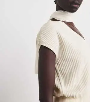 Eleventy Cotton Knitted Sweater Vest - Ivory