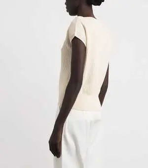 Eleventy Cotton Knitted Sweater Vest - Ivory