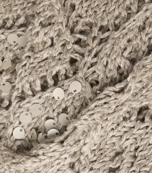 Eleventy Linen Sequinned Sweater