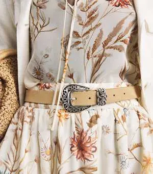 Eleventy Suede Western Belt