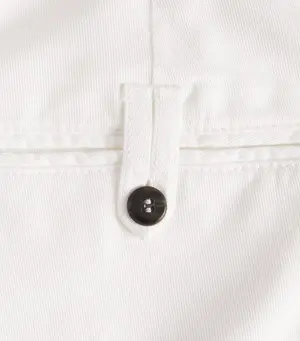 Eleventy Stretch Cotton Relaxed Trousers - White